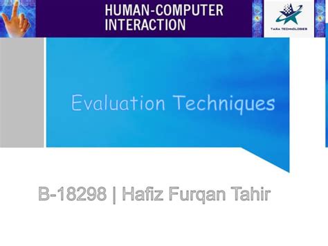 Human Computer Interaction Evaluation Ppt