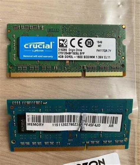 Память для ноутбука 4gb Ddr3l купить Комьютерные аксессуары и