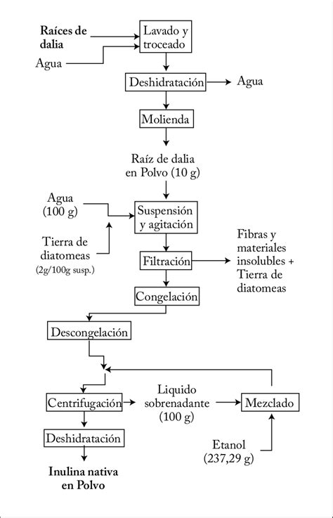 Flowsheet Of The Inulin Extraction Process From Dahlia Roots