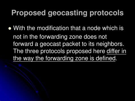 Ppt Flooding Based Geocasting Protocol For Mobile Ad Hoc Network