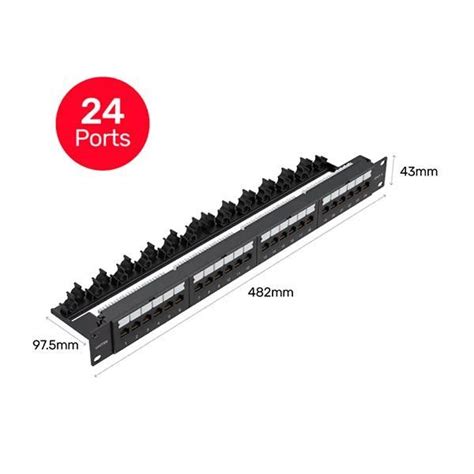 Unitek Network 24 Port CAT6 UTP Patch Panel T003A