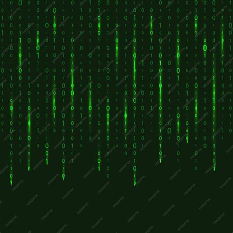 Premium Vector Numbers On The Screen Digital Stream Of Binary Code
