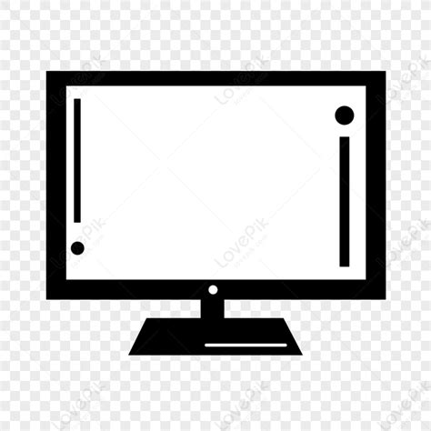 대형 스크린 컴퓨터 클립 아트 흑인과 백인큰 병풍간결한 Png 일러스트 무료 다운로드 Lovepik