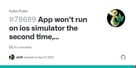 App Wont Run On Ios Simulator The Second Time Runnerapp Resource