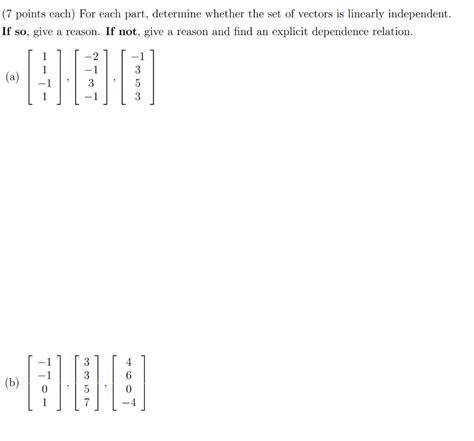solved 7 points each for each part determine whether the