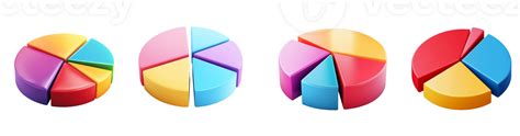 Colorful 3d Pie Charts Data Visualization Representation 55389950 Png