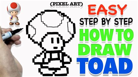How To Draw Toad Pixel Art Youtube