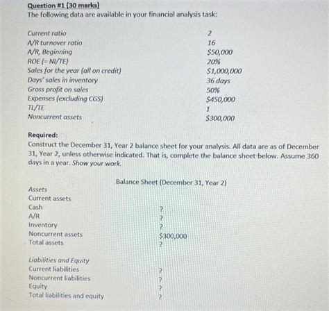 Solved Question 1 30 Marks The Following Data Are