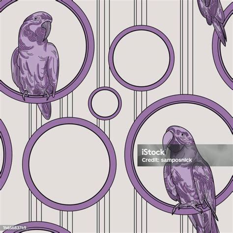 현대 아르 데코 할리우드 리젠시 앵무새 후프 원활한 패턴 0명에 대한 스톡 벡터 아트 및 기타 이미지 0명 1920 1929 년 1930 1939 년 Istock