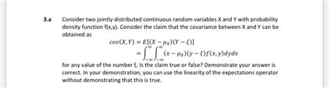 Solved 3a Consider Two Jointly Distributed Continuous
