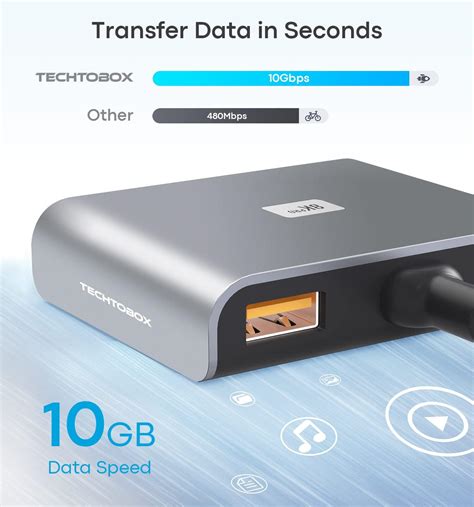 Buy Usb C Hub Hdmi K Adapter Techtobox In Dongle Usb C To Hdmi Usb C Gen And Usb