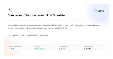 Cómo Comprobar Si Un Commit De Git Existe Labex