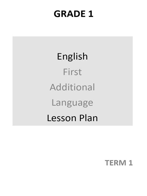Egrp Efal Grade 1 Term 1 Lesson Plan 2022 Pdf Phonics Lesson Plan
