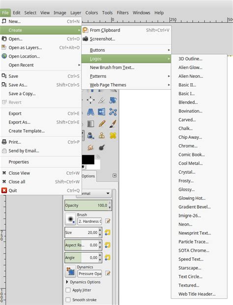 How Can I Access The Logo Creation Tools In Gimp Super User