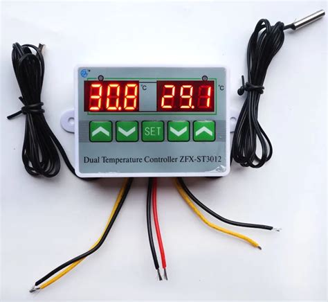 Buy Ac 220v 12v 24v Digital Led Dual Thermometer Temperature Controller