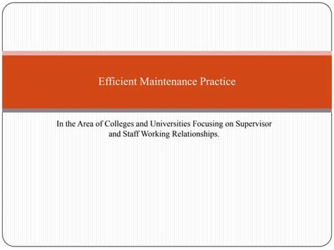 Maintenance Ppt Ppt