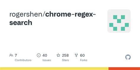 github rogershen chrome regex search