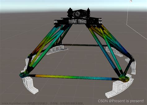 Unity 数字孪生 实时显示大型结构体有限元分析的应变云图 Toy模板网