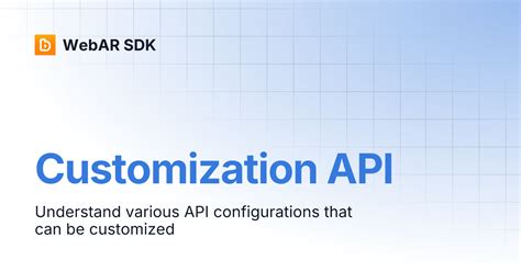 Customization Api Webar Sdk