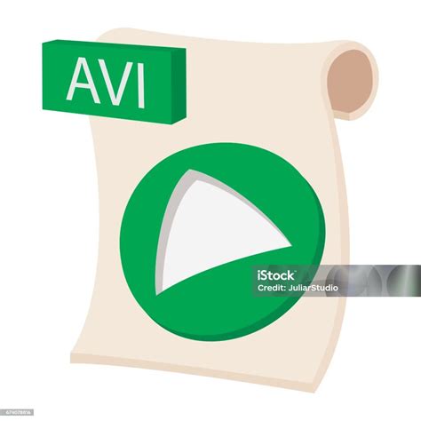 Avi Icon Cartoon Style Stock Illustration Download Image Now Arts