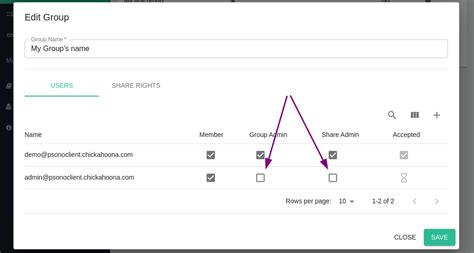 Modifying User Permissions For A Group Psono Documentation