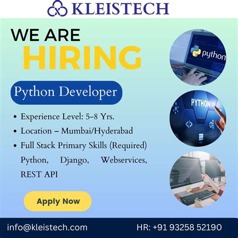 kleistech on linkedin pythondeveloper techjobs joinourteam kleistechcareers innovation…
