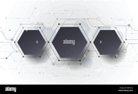 Vector Abstract Futuristic Circuit Board On Light Gray Background Hi Tech Digital Technology