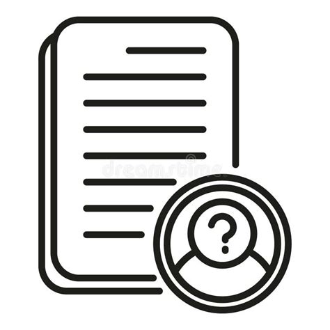 Anonymous Paper Document Icon Outline Vector Mark Person User Stock