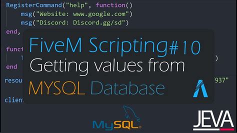 Fivem Scripting 10 Getting Values From Mysql Youtube