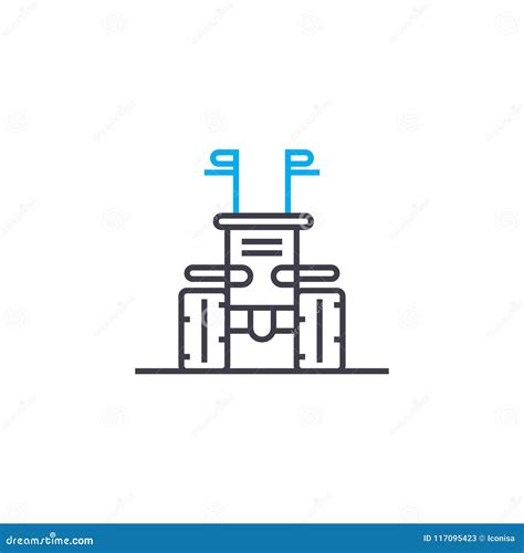 Means Of Production Linear Icon Concept Means Of Production Line