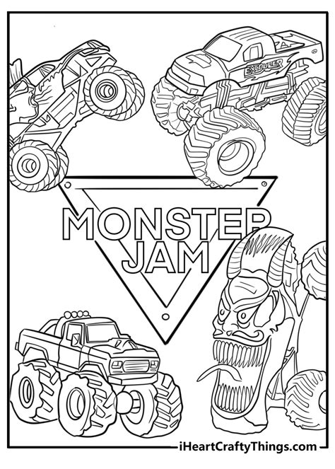 Grave Digger Monster Jam Coloring Pages