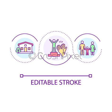 Personal Achievement Loop Concept Icon Stock Vector 5638062 Crushpixel