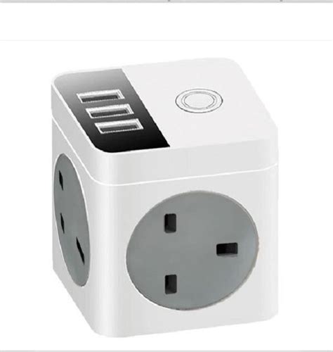 3 X British 13a Adaptor 3x Usb Shop Today Get It Tomorrow