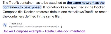 Why Does Traefik Container And Exposed Containers Need To Share The