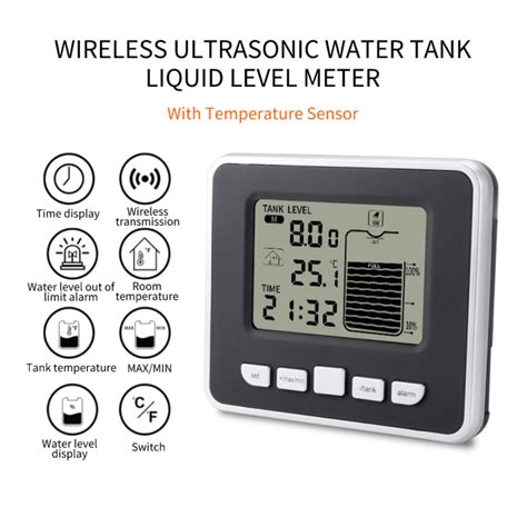 Ts Ft002 Ultrasonic Wireless Water Tank Liquid Depth Level Meter Sensor