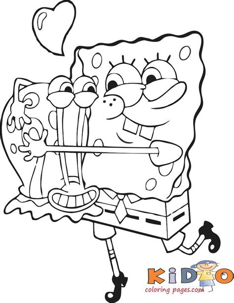 Spongebob And Sandy Coloring Pages