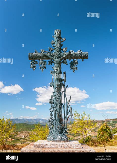 Mirabel France September 6 2016 Crucifixion Of Christ In Front Of