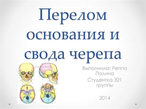 Перелом основания и свода черепа презентация онлайн