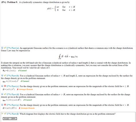 Solved 8 Problem 9 A Cylindrically Symmetric Charge