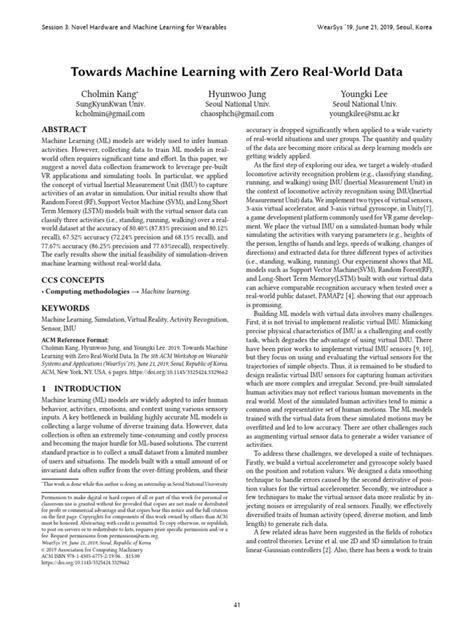 2019 Towards Machine Learning With Zero Real World Data Pdf Simulation Machine Learning