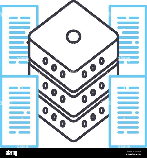 Network Hosting Files Line Icon Outline Symbol Vector Illustration Concept Sign Stock Vector