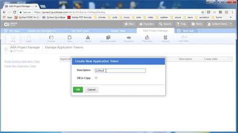 Quickbase Application Tokens And Qunect Odbc For Quickbase Youtube