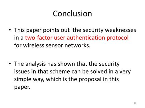 Ppt An Enhanced Two Factor User Authentication Scheme In Wireless Sensor Networks Powerpoint