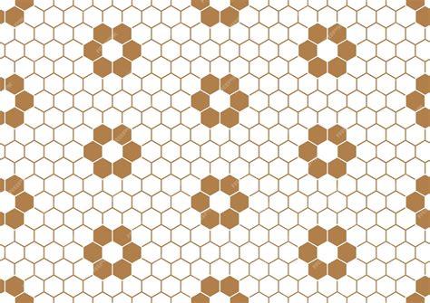 Premium Vector Seamless Honeycomb Pattern Vector Background Hexagonal Grid