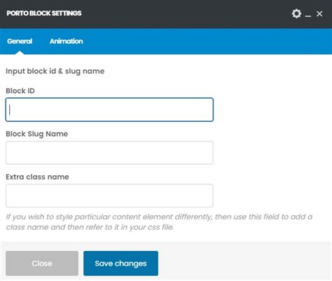 Block Element Porto Documentation