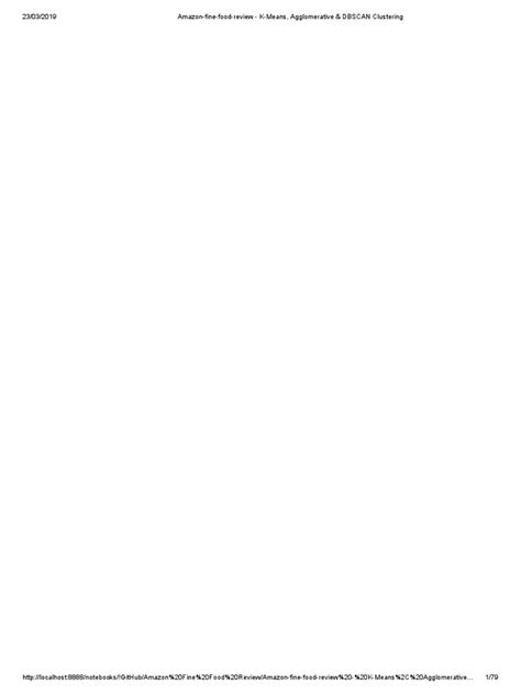 Amazon Fine Food Review K Means Agglomerative And Dbscan Clustering Download Free Pdf