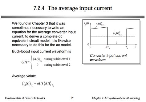 Switch Mode Power Supply Derivation For Average Value Input Current