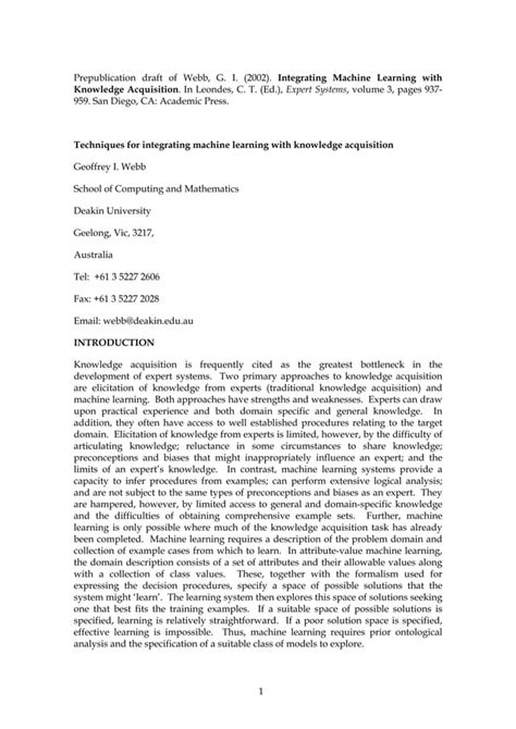 Techniques For Integrating Machine Learning With Knowledge Pdf