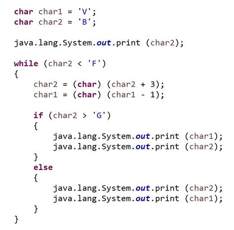 Solved Char Char1 V Char Char2 B Javalang