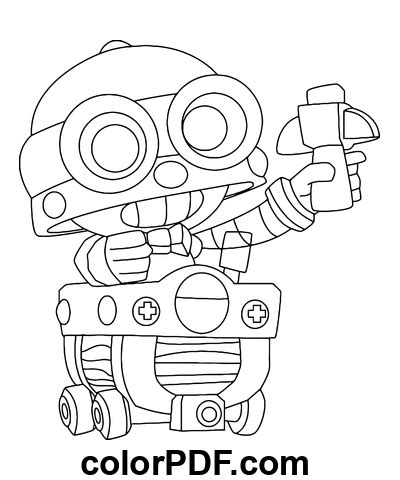 Brawl Stars Carl Game Coloring Pages And Books In Pdf
